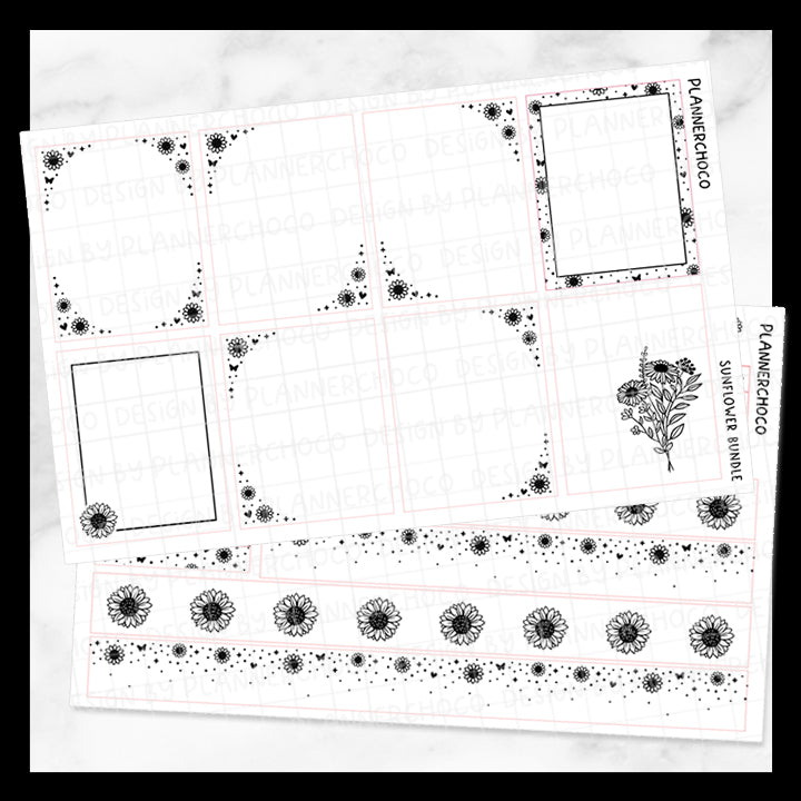 Sunflower / Bundle / Foiled – plannerchoco