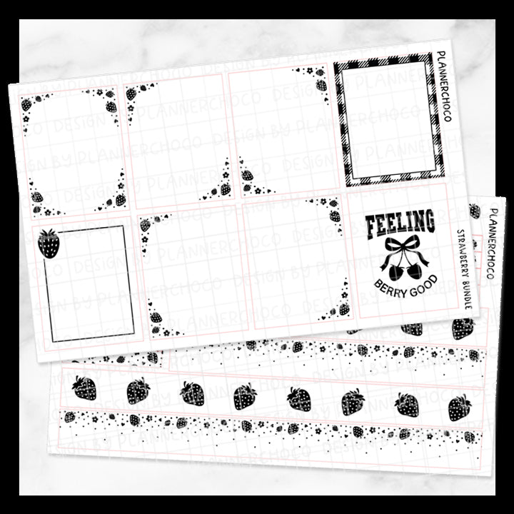 Strawberry / Bundle / Foiled – plannerchoco