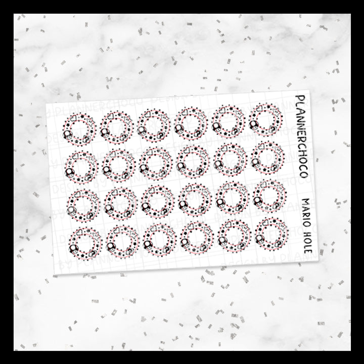 Mario / Hole Reinforcements / Foiled – plannerchoco