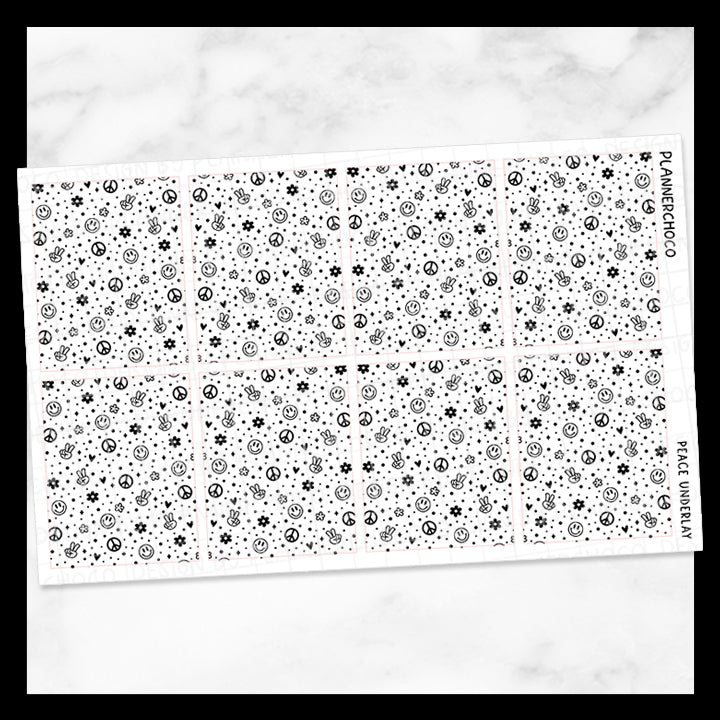 Peace / Confetti Underlay / Foiled – plannerchoco