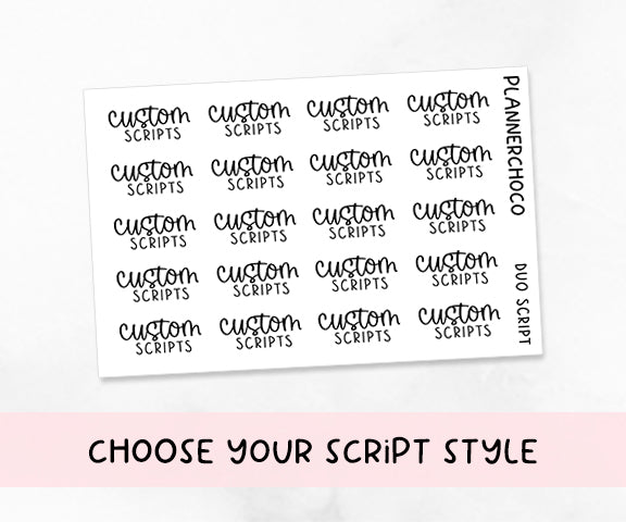 Custom Duo Scripts / Foiled – plannerchoco